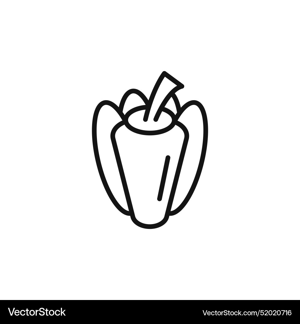 Paprika icon outline collection in black Vector Image