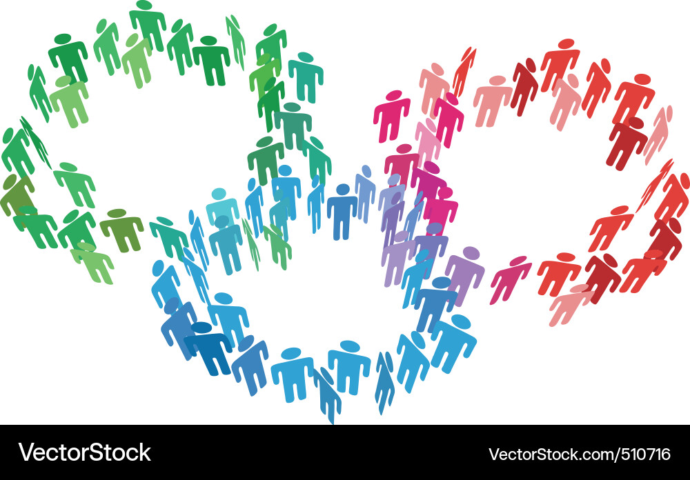 People join merge social business groups Vector Image
