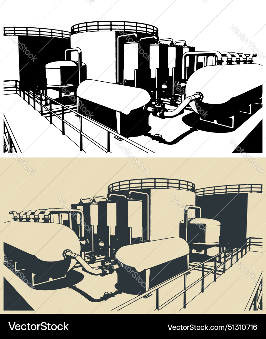 Refinery Royalty Free Vector Image - VectorStock