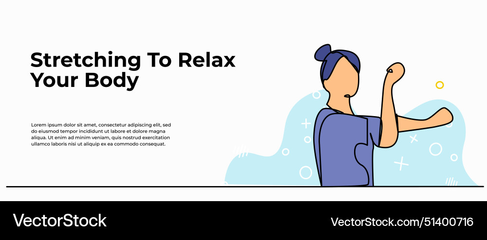 Stretching the arm muscles modern Royalty Free Vector Image