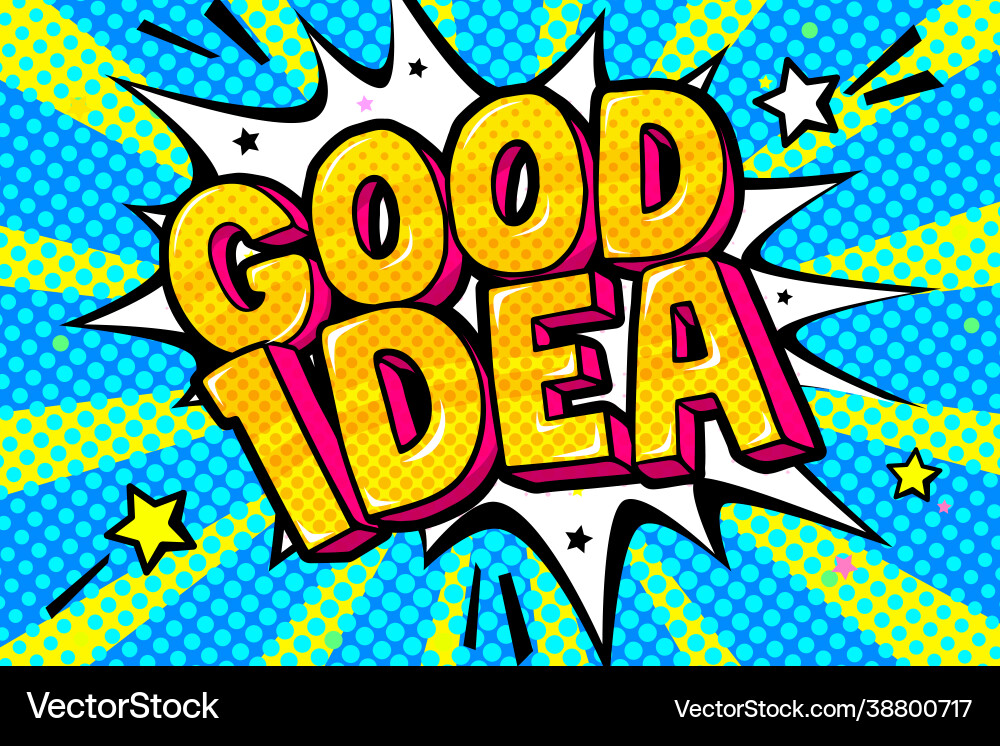 Bright Idea Pop Art Royalty Free Vector Image - VectorStock