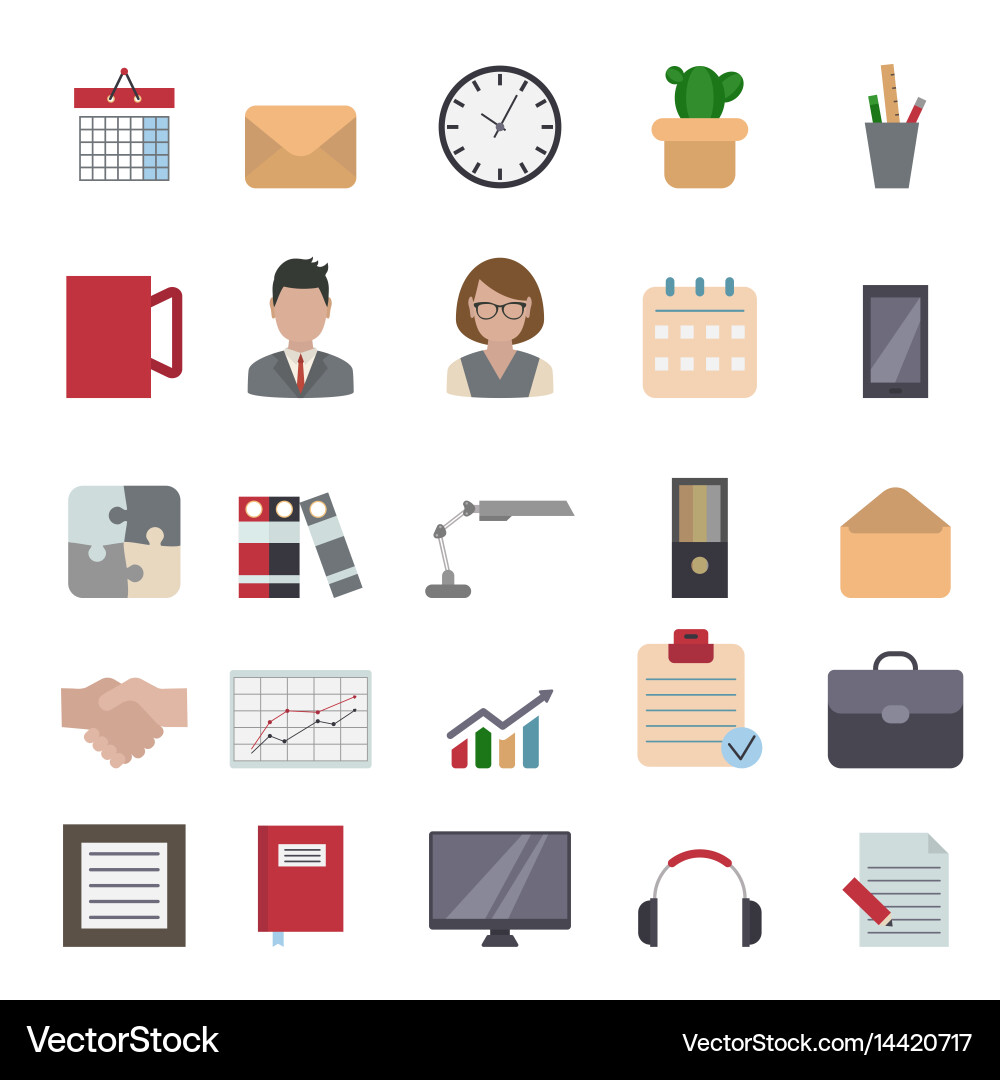Business and office icon Royalty Free Vector Image