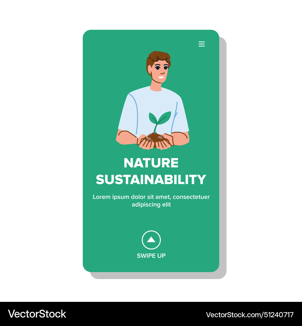 Conservation nature sustainability Royalty Free Vector Image