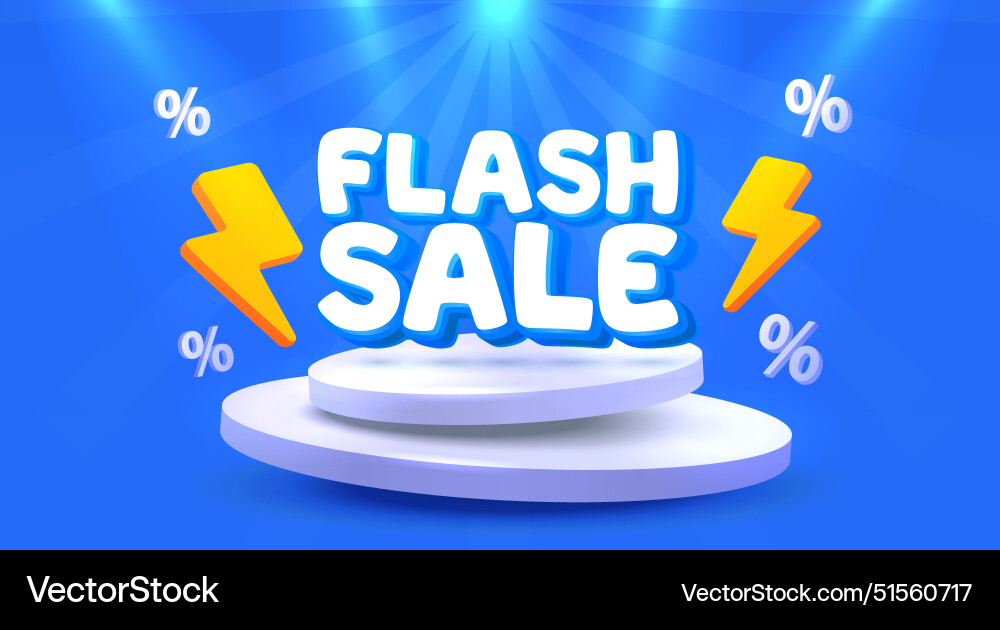 Flash sale event big offer poster label Royalty Free Vector