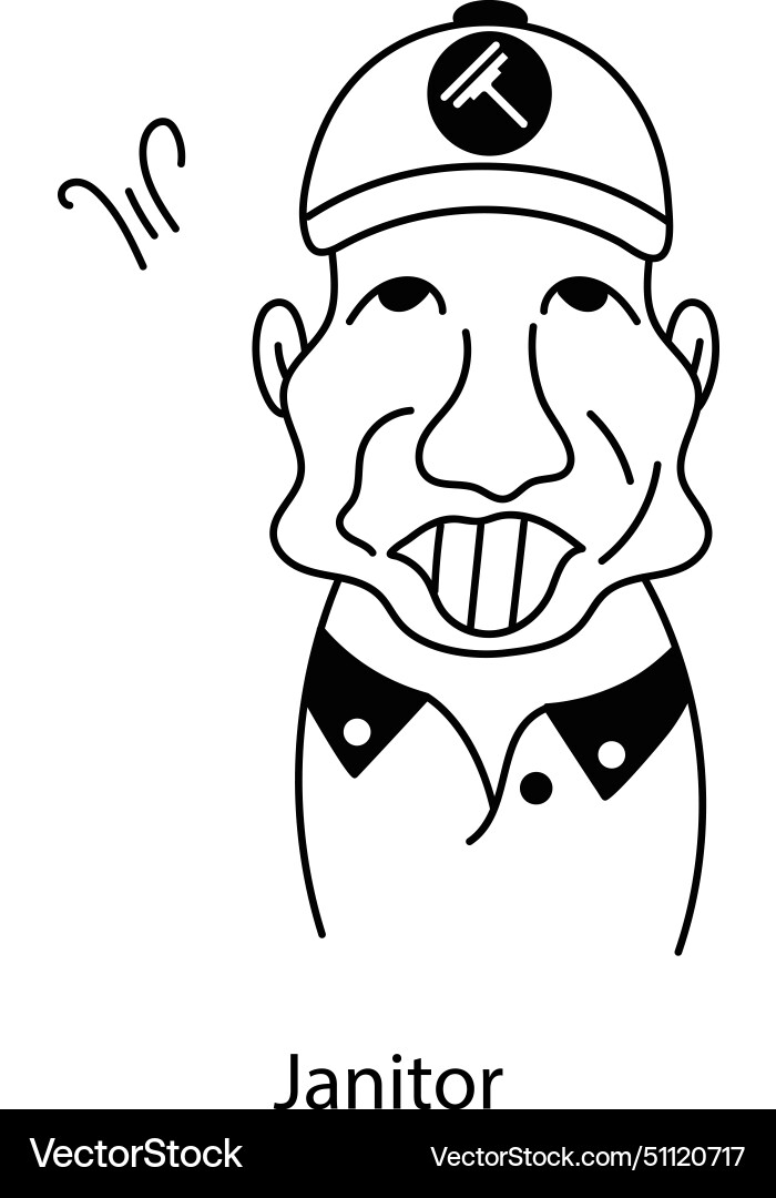 Janitor Royalty Free Vector Image - VectorStock