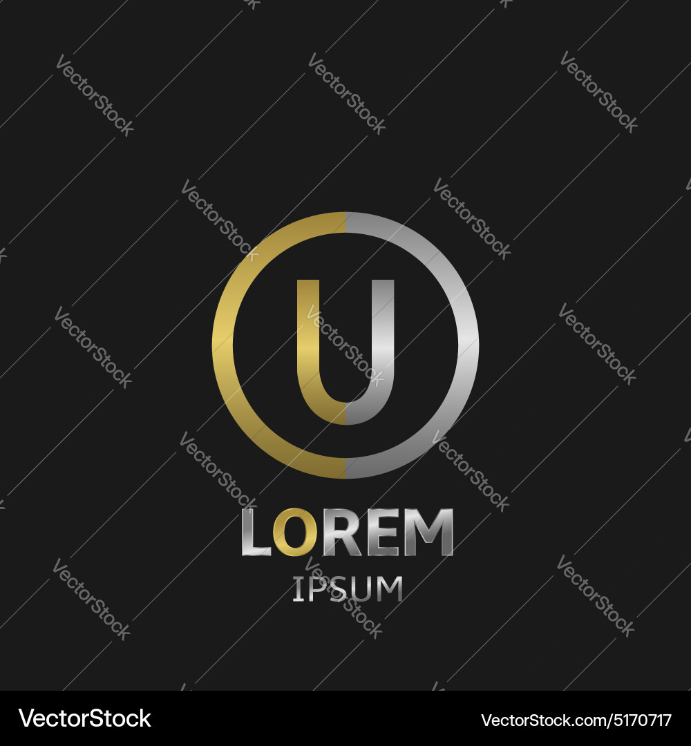 Letter u Royalty Free Vector Image - VectorStock