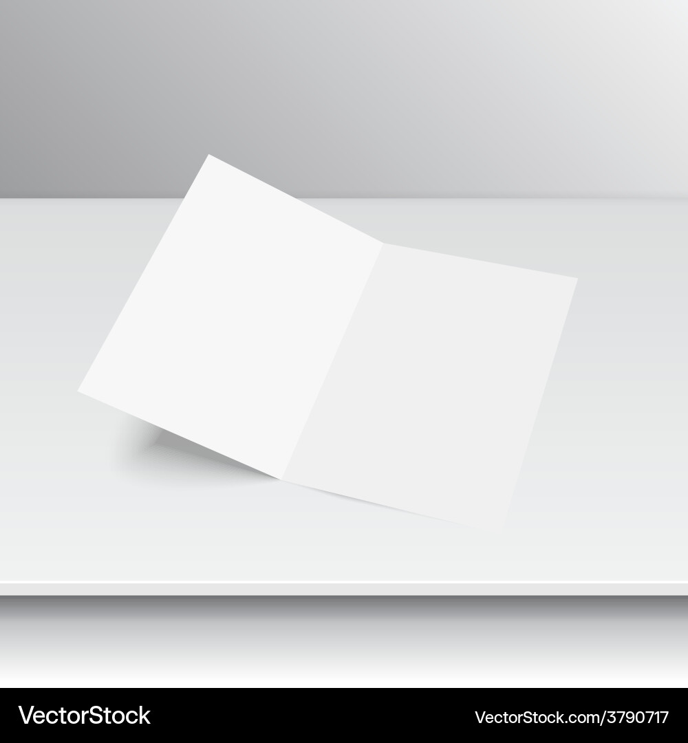 Lying blank two fold paper Royalty Free Vector Image