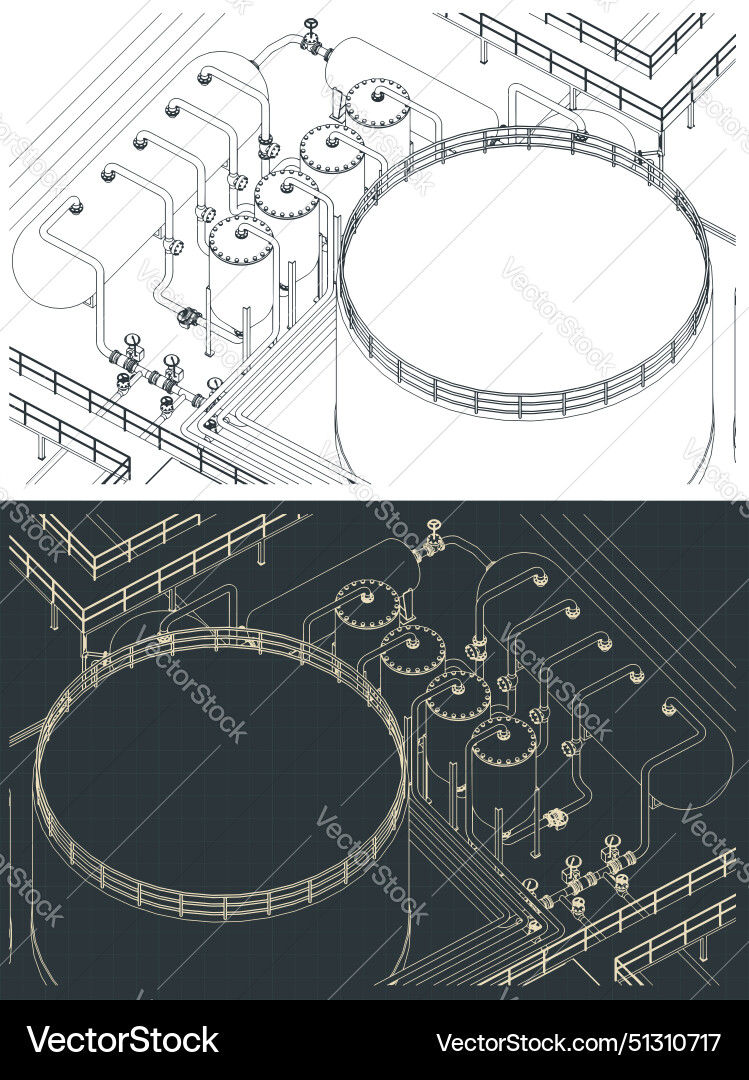 Refinery sketches Royalty Free Vector Image - VectorStock