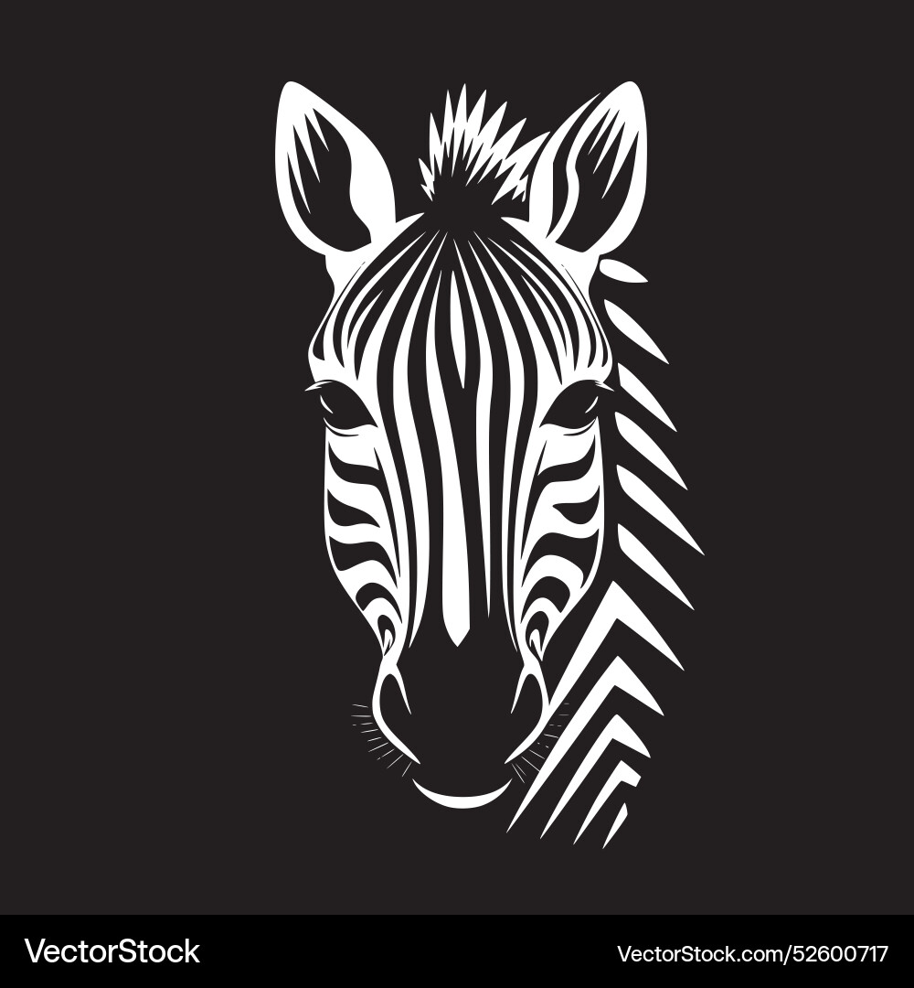 Zebra - minimalist and flat logo Royalty Free Vector Image