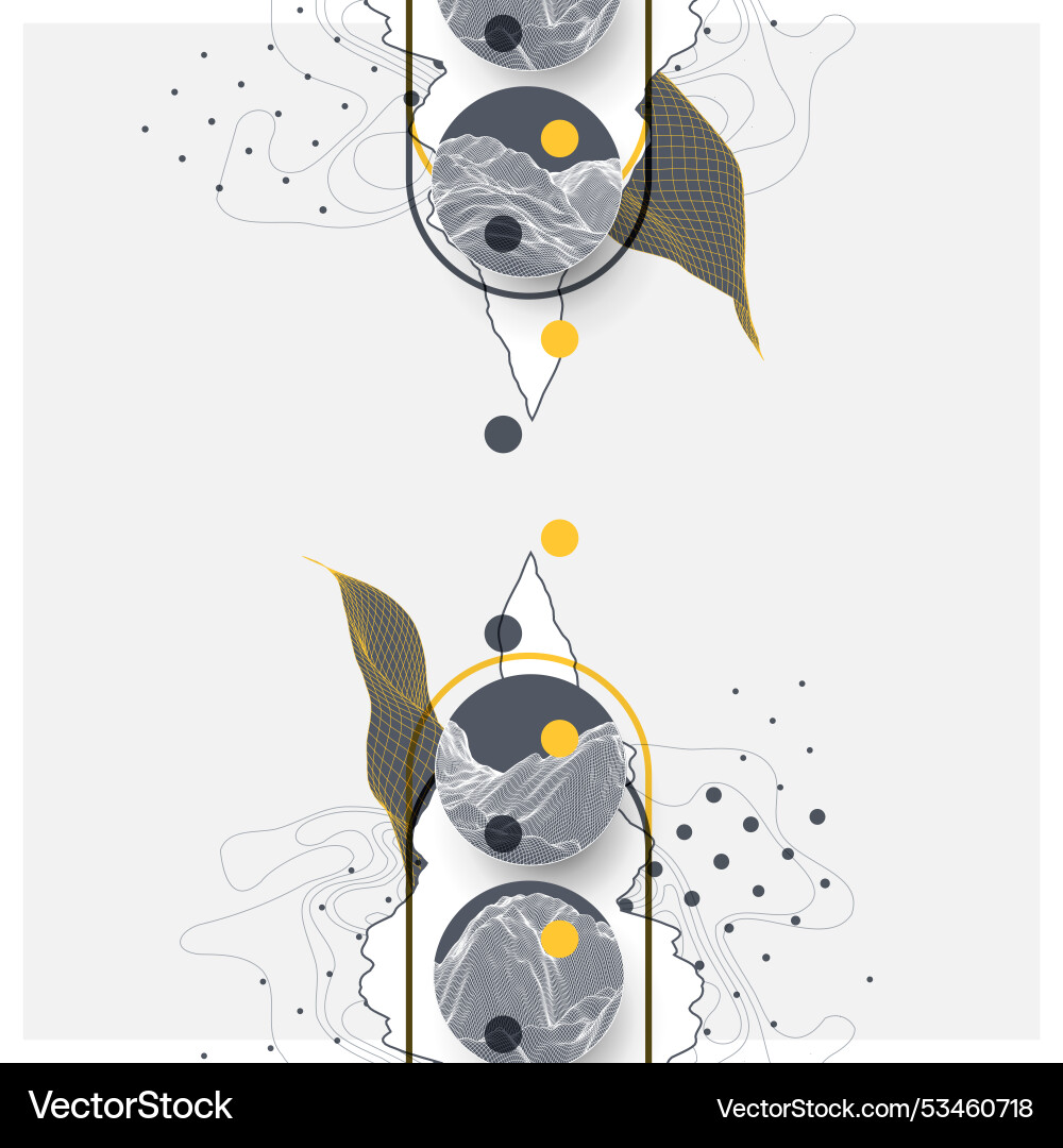 Abstract art wireframe background modern science Vector Image