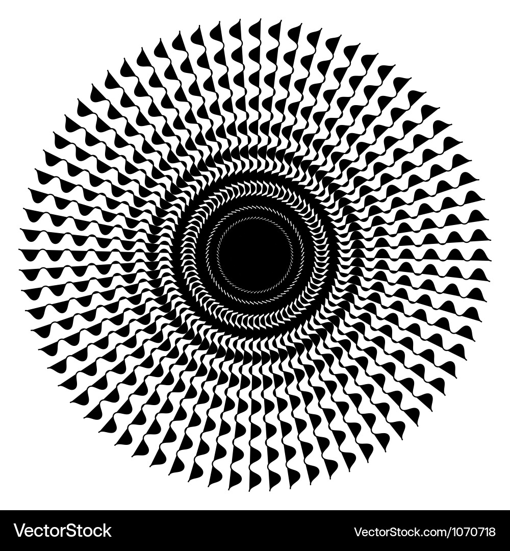 Black and white hypnotic background Royalty Free Vector