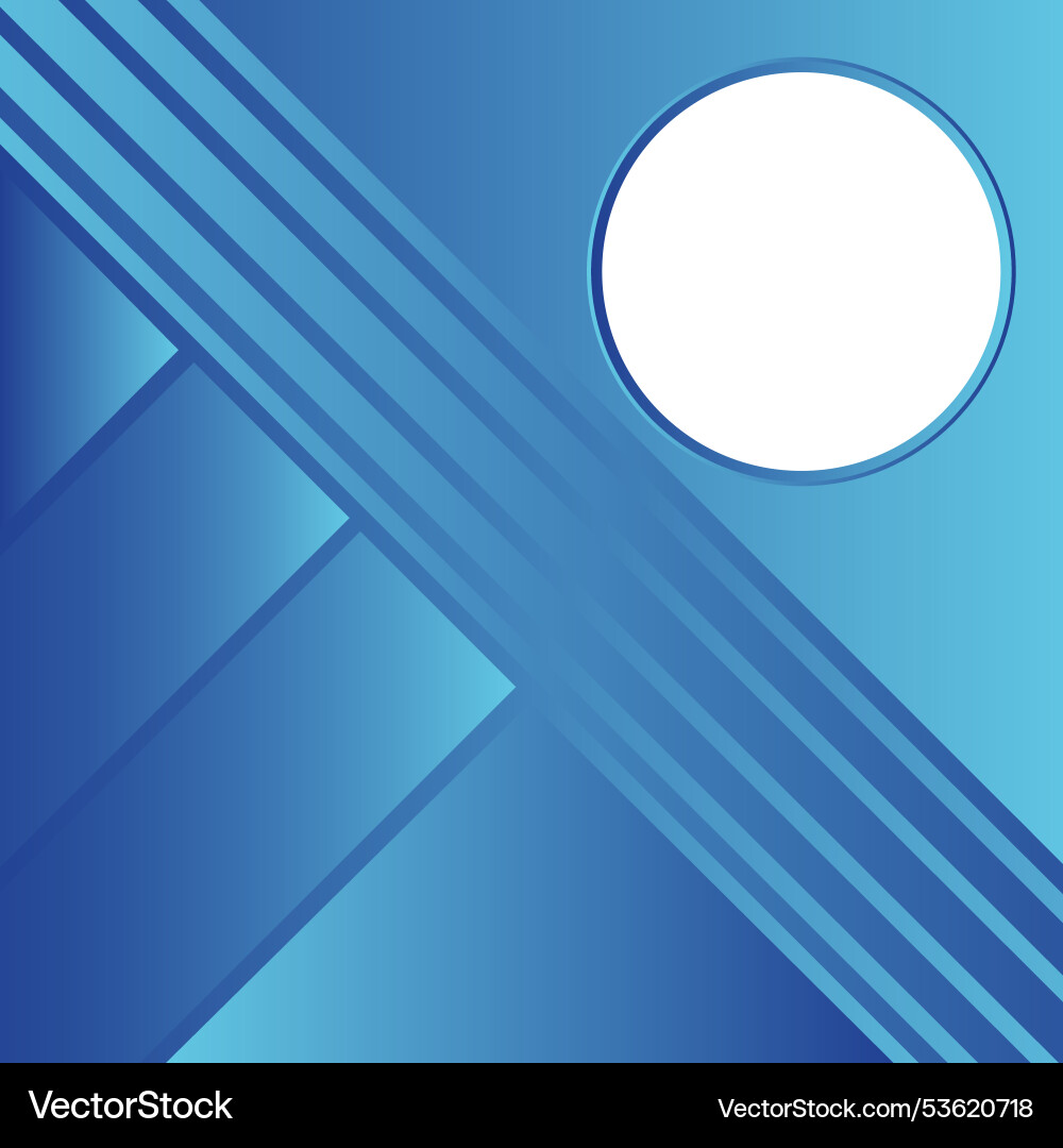 Blue gradient abstract background white circle Vector Image