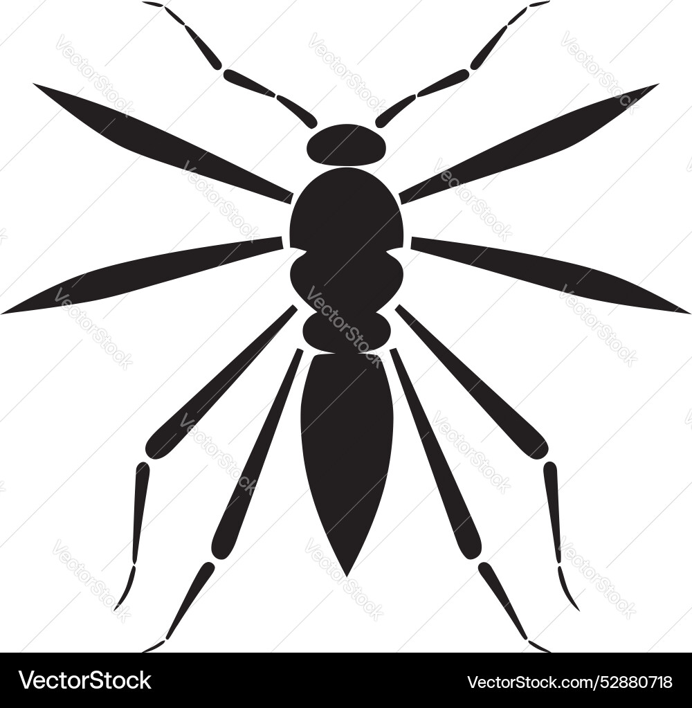 Elegant Stick Insect Logo Charming Symbol Vector Image