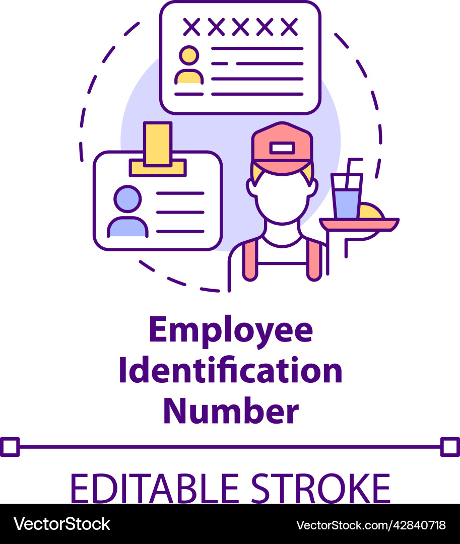 Employee identification number concept icon Vector Image
