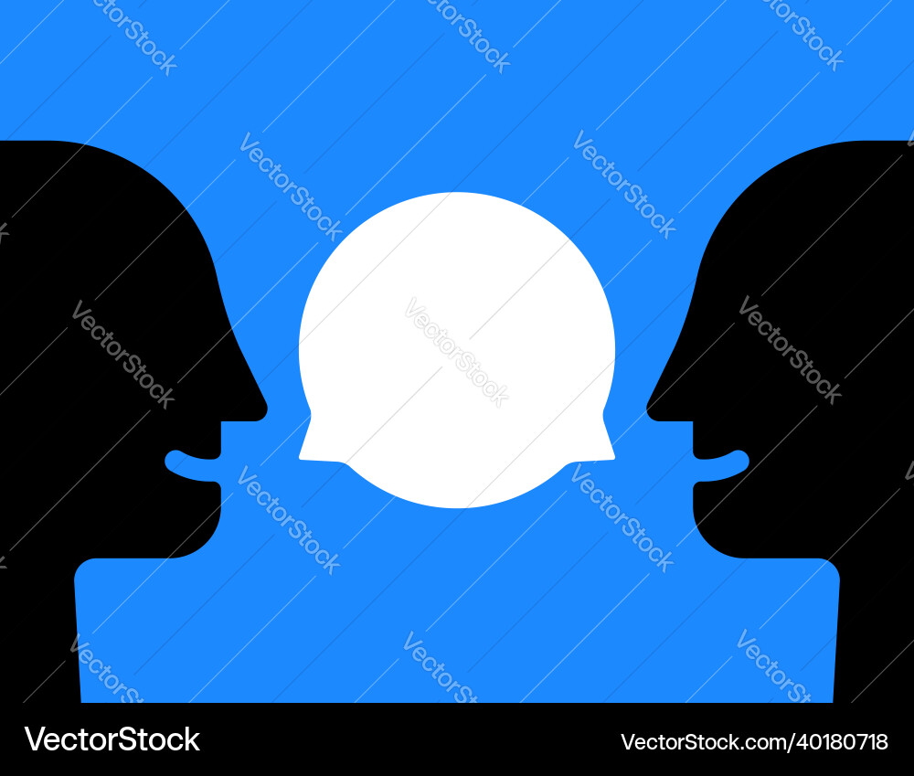 Friendly conversation between two people Vector Image