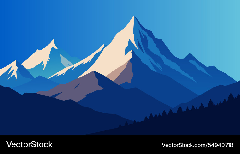 Mountain range in the alps showcasing majestic Vector Image