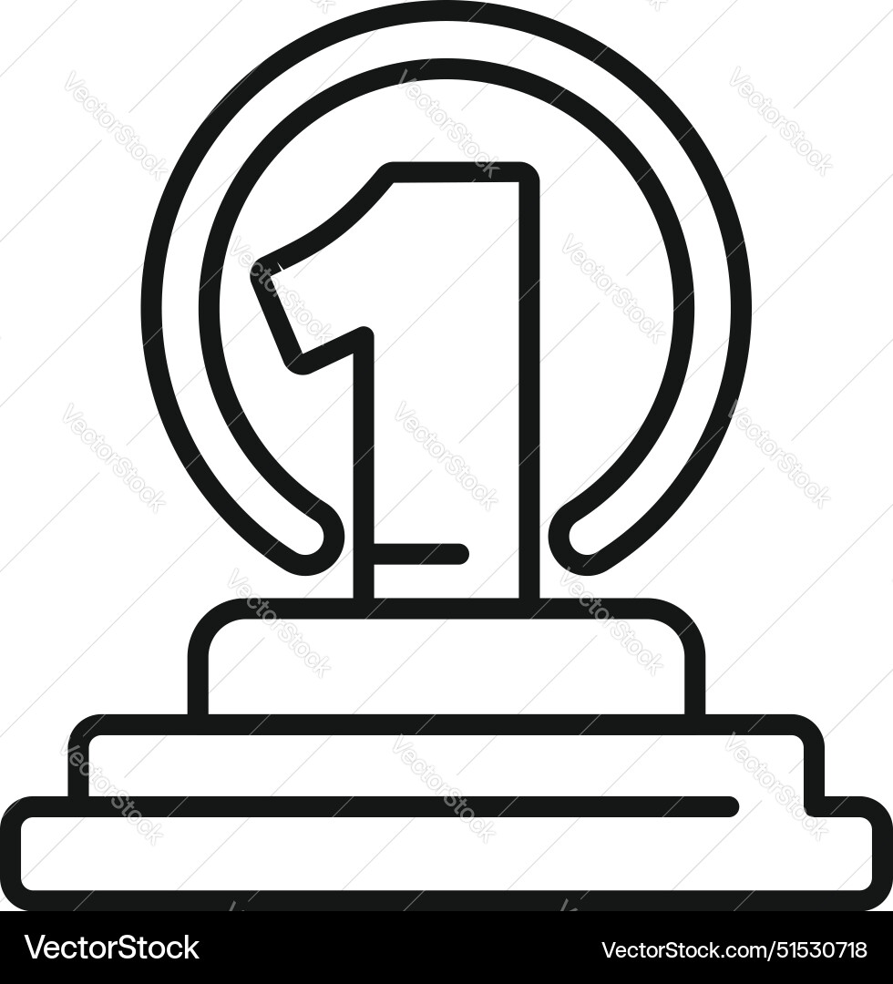 Number one award champion icon Royalty Free Vector Image