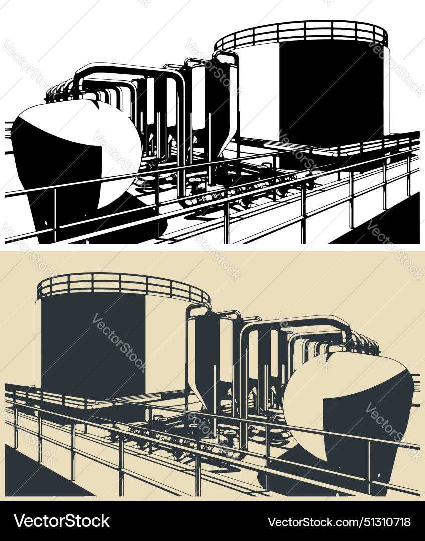 Refinery Royalty Free Vector Image - VectorStock