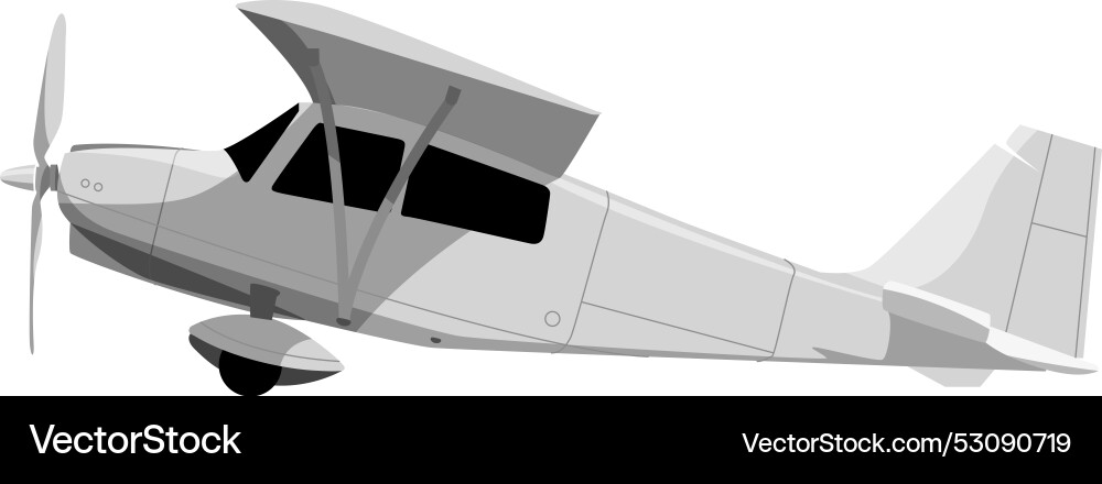 Biplane side view vintage airplane aviation icon Vector Image