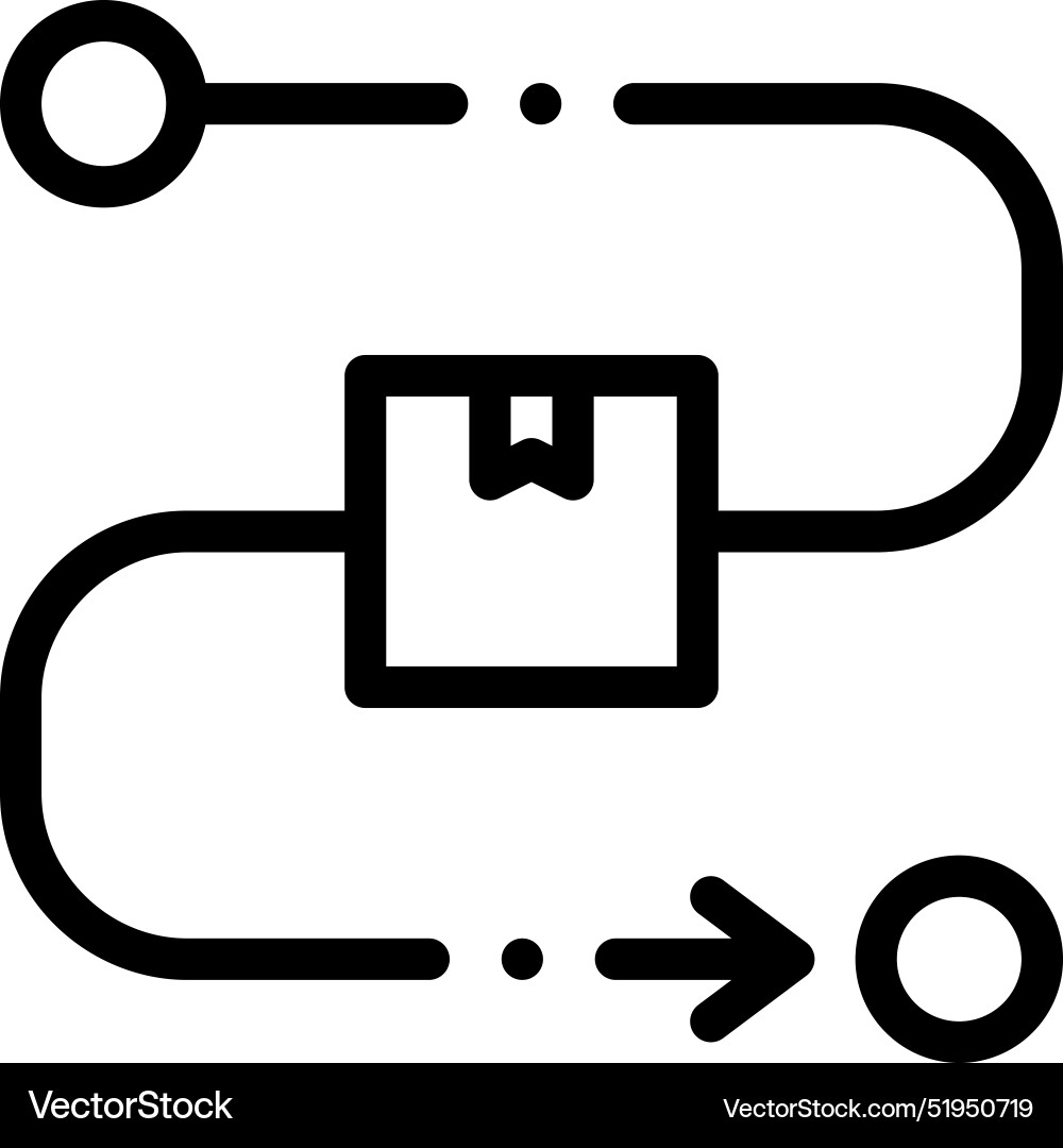 Cargo icon thin linear style design isolated Vector Image