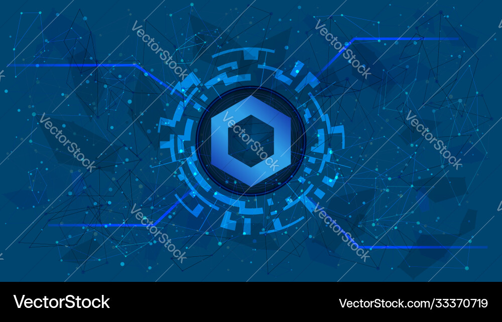 Chainlink link token symbol defi project Vector Image