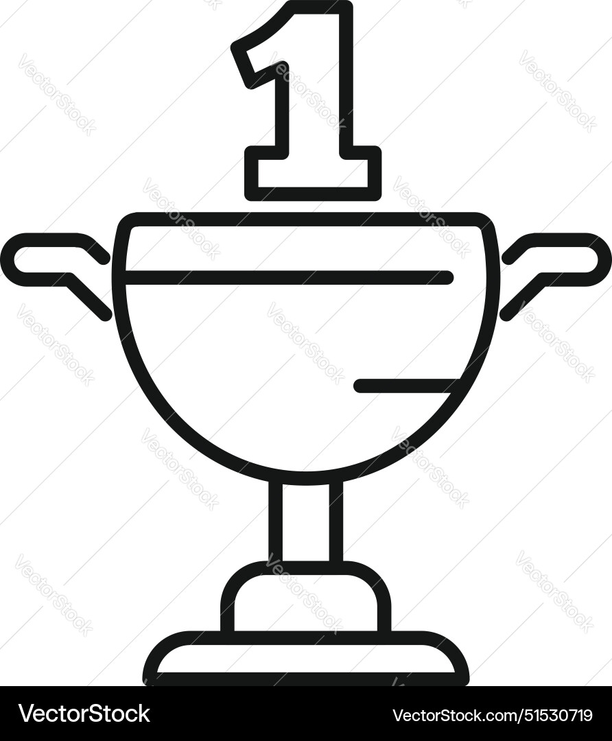 Champion golden trophy first place award Vector Image
