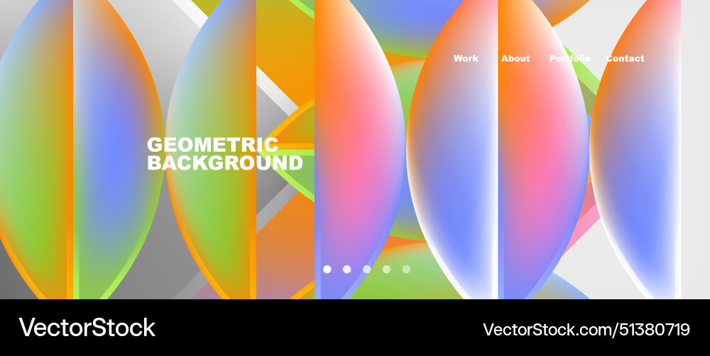 Colorful gradients with abstract geometric shapes Vector Image