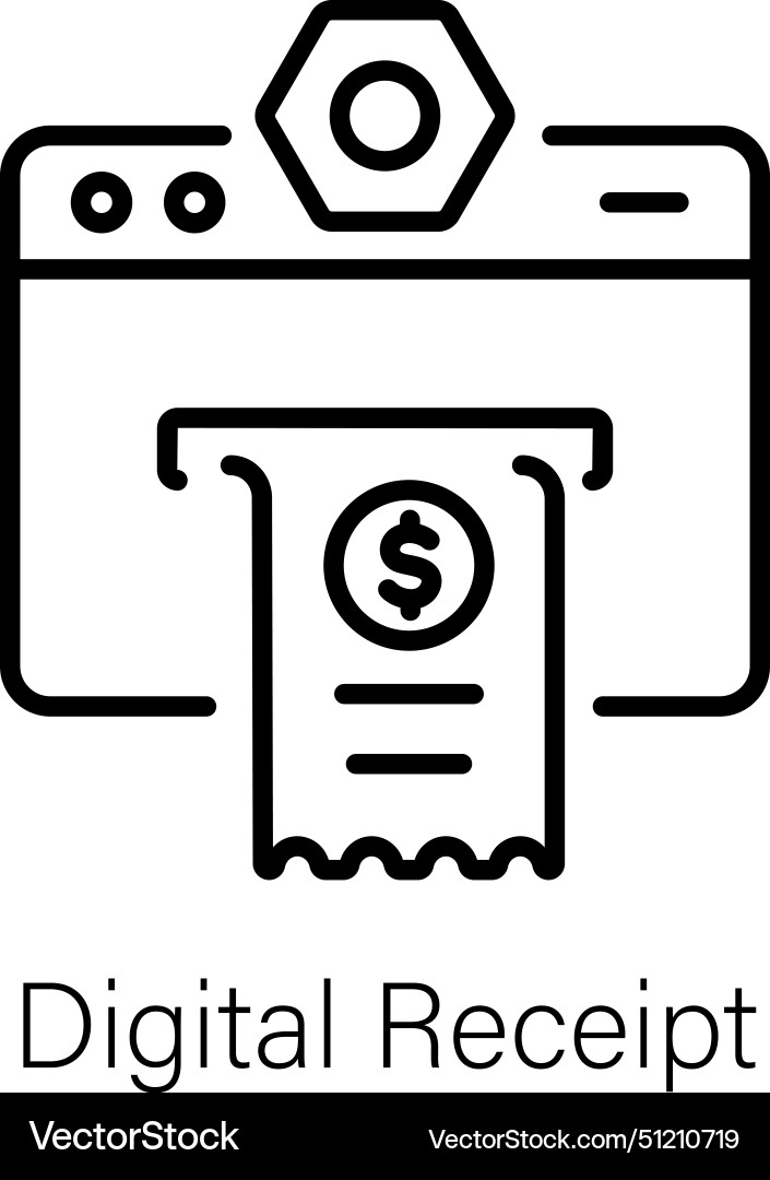 Digital receipt Royalty Free Vector Image - VectorStock