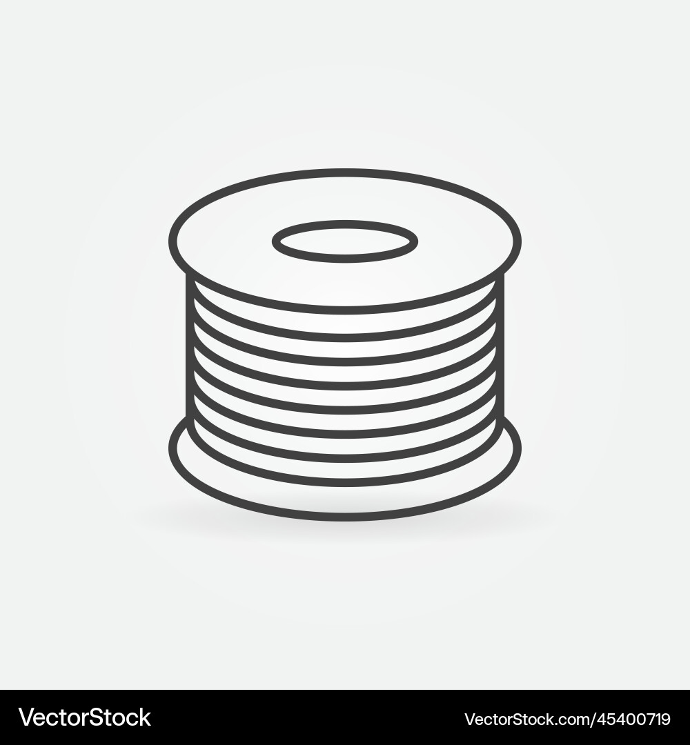 Filament for 3d printer concept icon in outline Vector Image