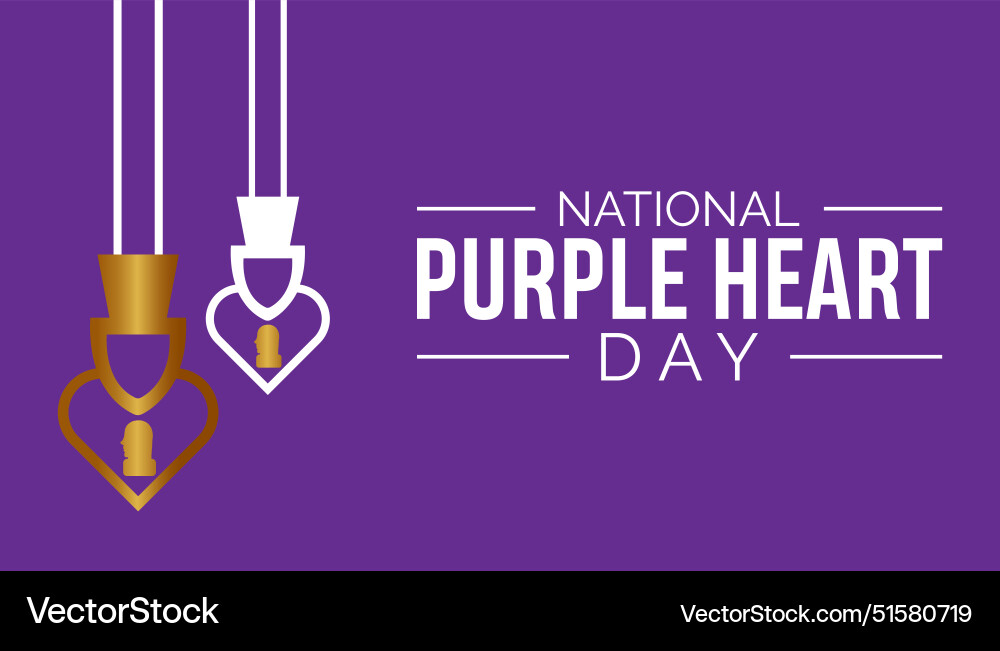 National purple heart day Royalty Free Vector Image