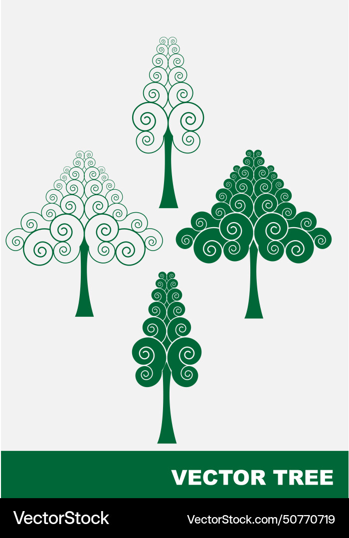 Stylized abstract tree Royalty Free Vector Image