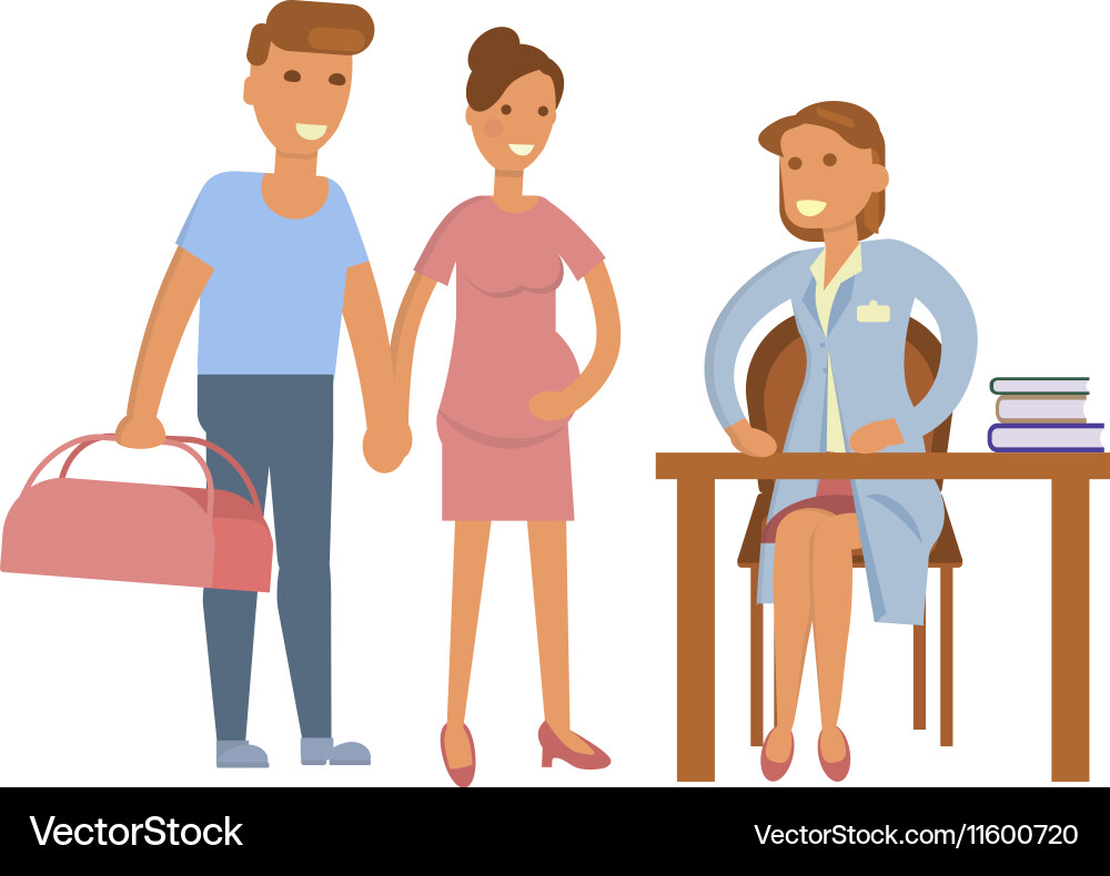 Process of giving birth Royalty Free Vector Image