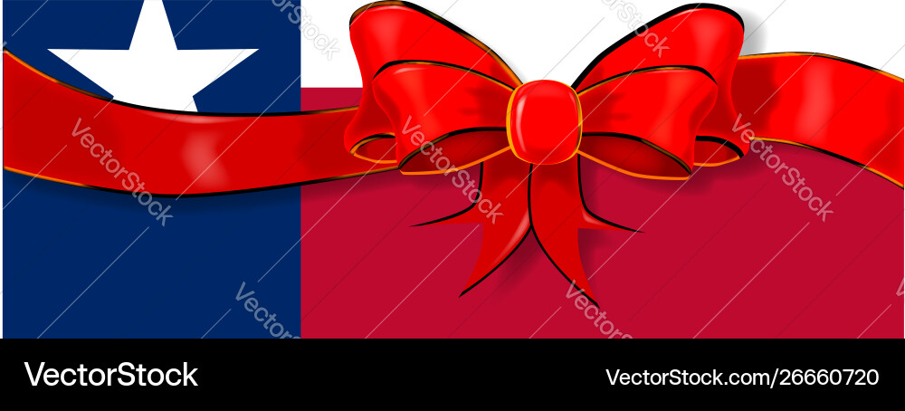 Texas flag ribbon Royalty Free Vector Image - VectorStock