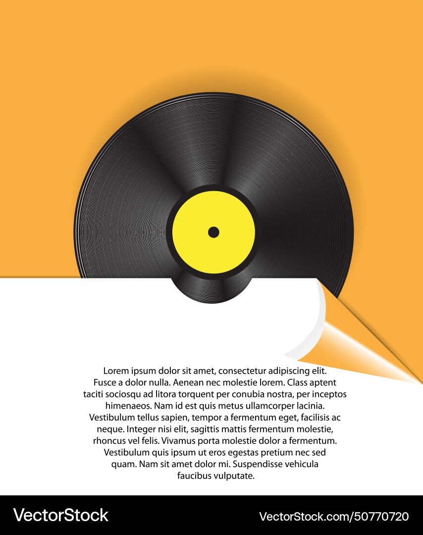 Vinyl disc for text Royalty Free Vector Image - VectorStock
