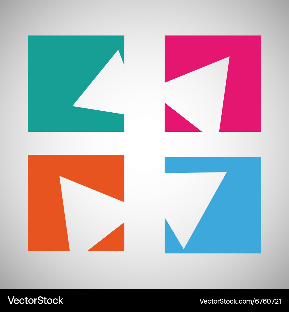 Abstract bright squares on a white background Vector Image