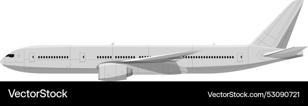 Airline jet flight flying airplane side view Vector Image