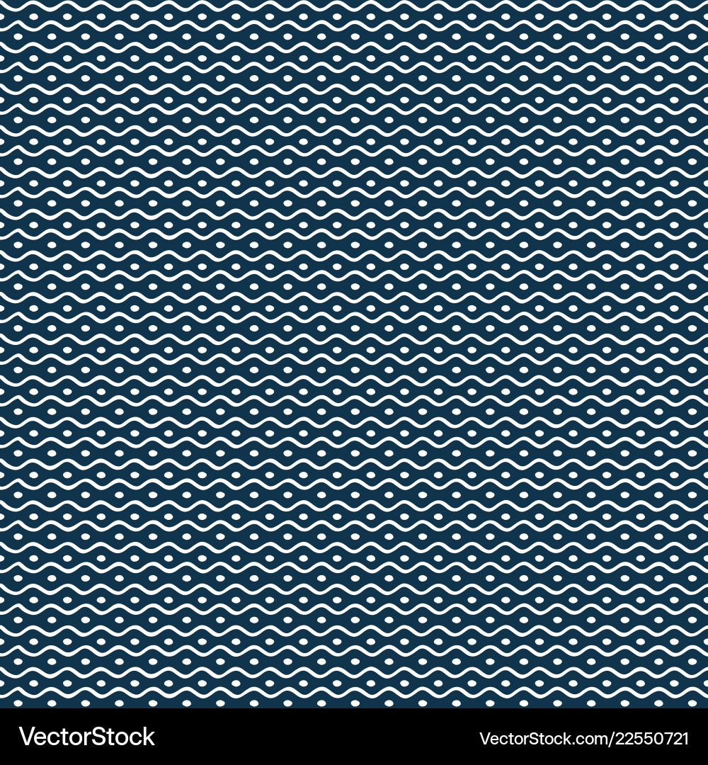 Blue seamless background with ethnic pattern Vector Image