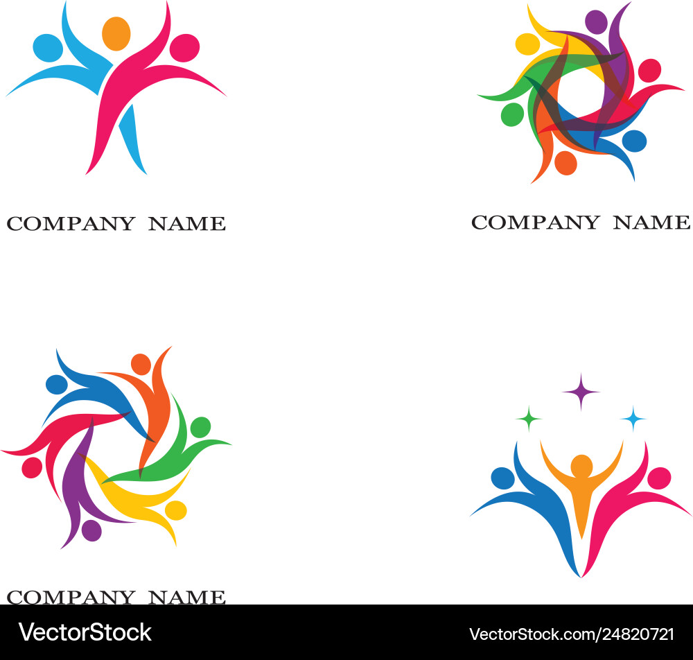 Community care symbol design Royalty Free Vector Image