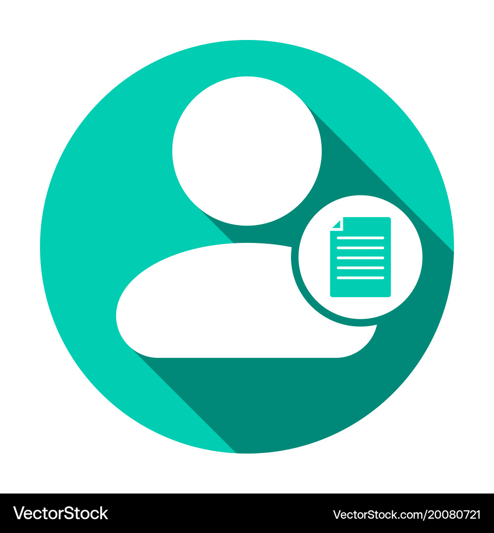 Document people user icon Royalty Free Vector Image