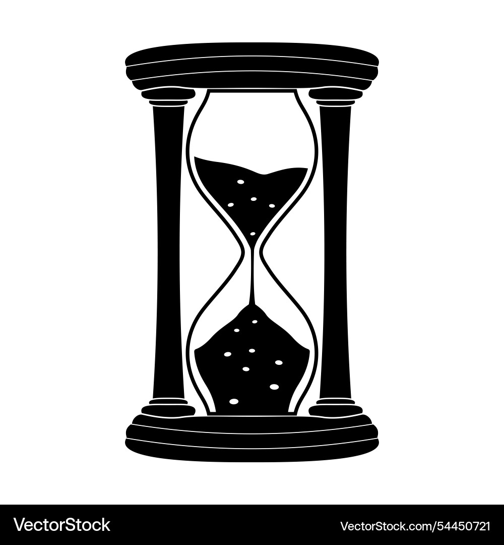 Hourglass silhouette Royalty Free Vector Image