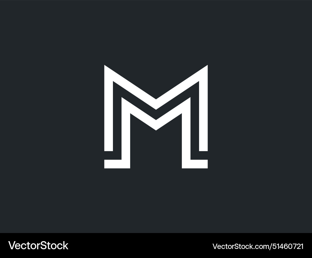 Initial m letter logo design Royalty Free Vector Image