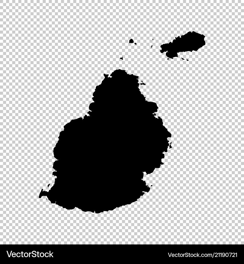 Map mauritius isolated black Royalty Free Vector Image