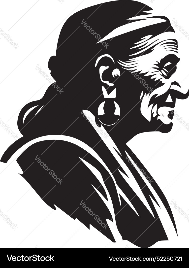 Matriarchal wisdom timeless senior lady icon Vector Image