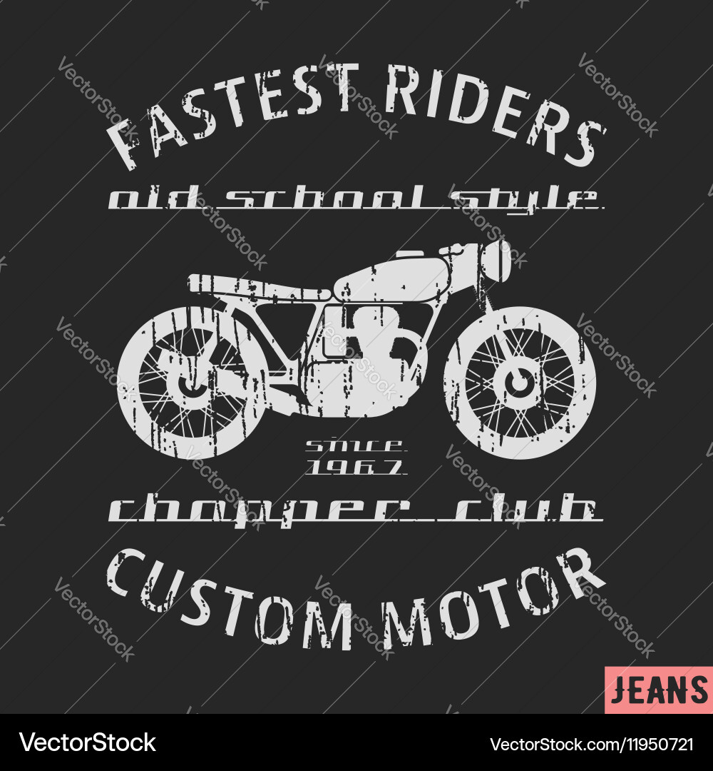 Motorcycle vintage stamp Royalty Free Vector Image