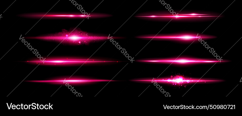 Pink light flare effect with magic lens sparkle Vector Image