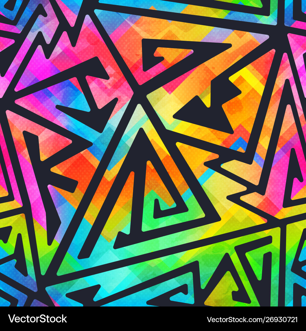 Rainbow Geometric Pattern Royalty Free Vector Image