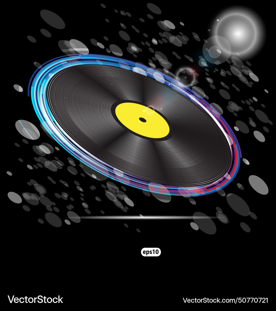 Vinyl disc background for text Royalty Free Vector Image