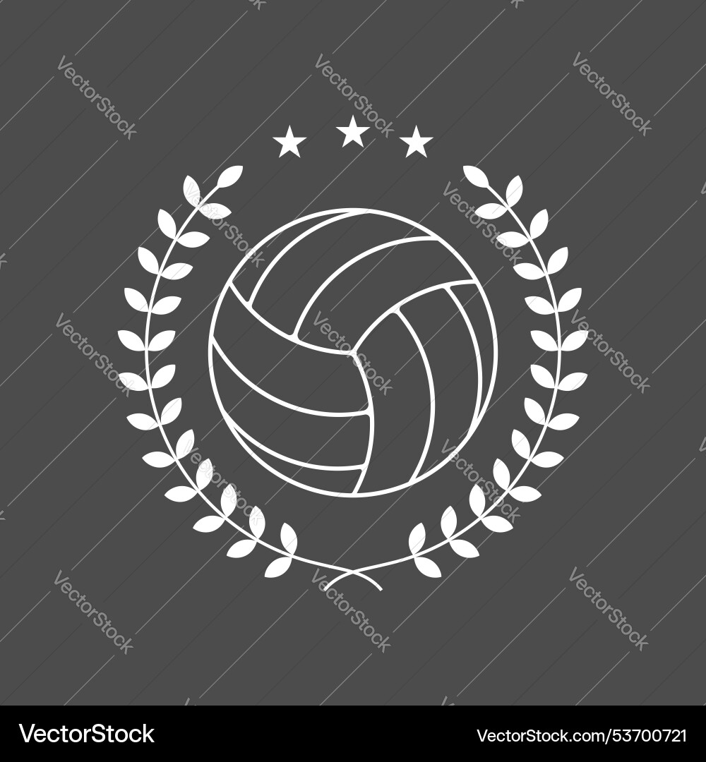 Volleyball label Royalty Free Vector Image - VectorStock