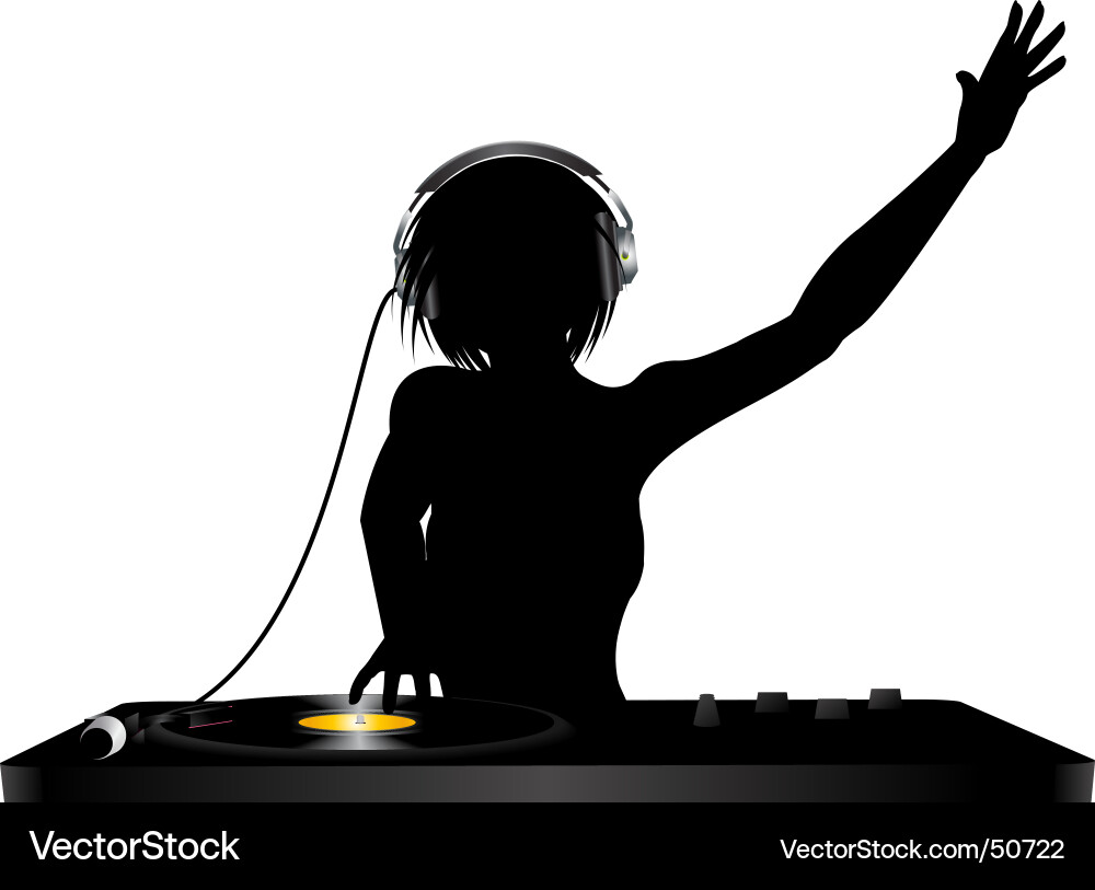 Dj silhouette Royalty Free Vector Image - VectorStock