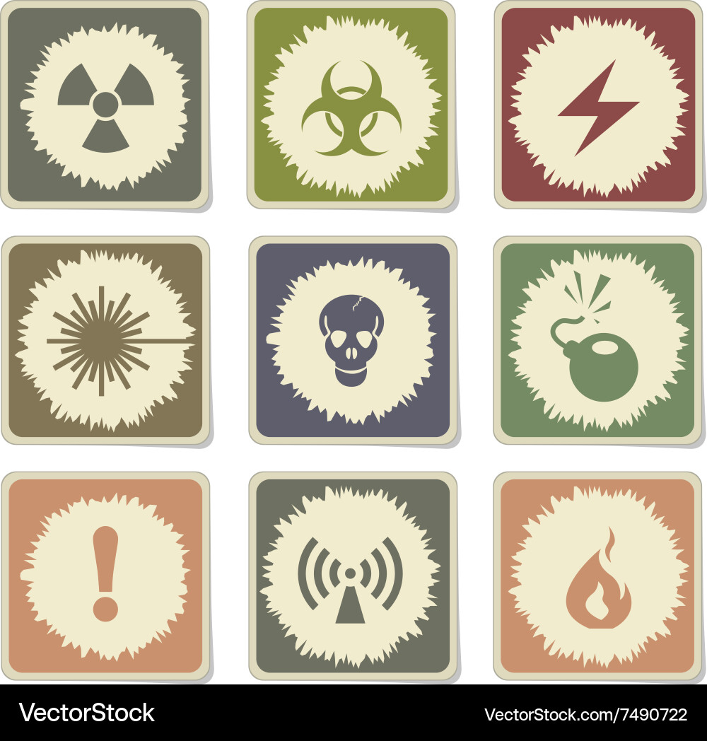 Gefahrenzeichen-Symbole Lizenzfreies Vektorbild